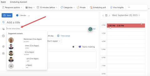 Cómo crear una cita o reunión en Microsoft Outlook