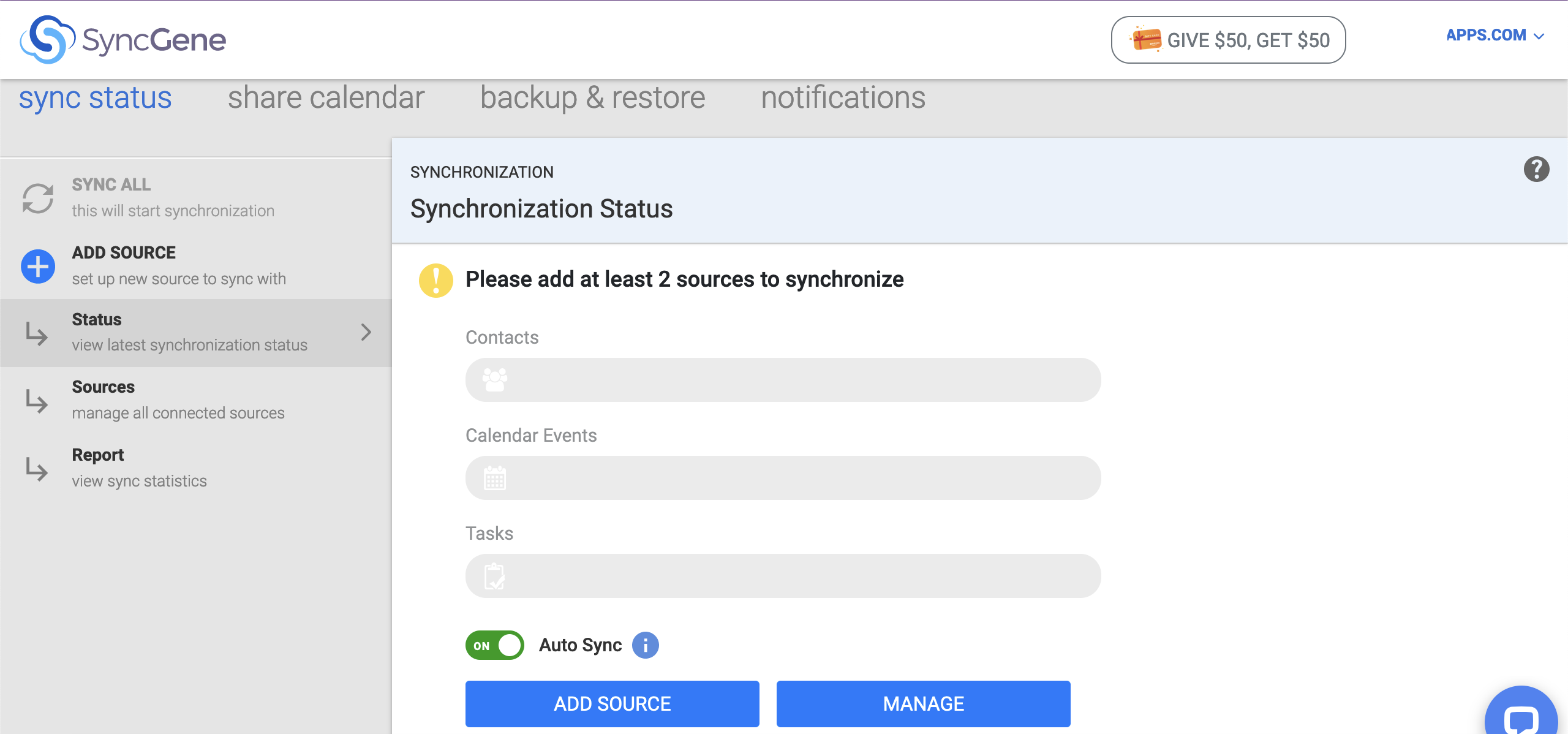 How to perform Contact sync with SyncGene