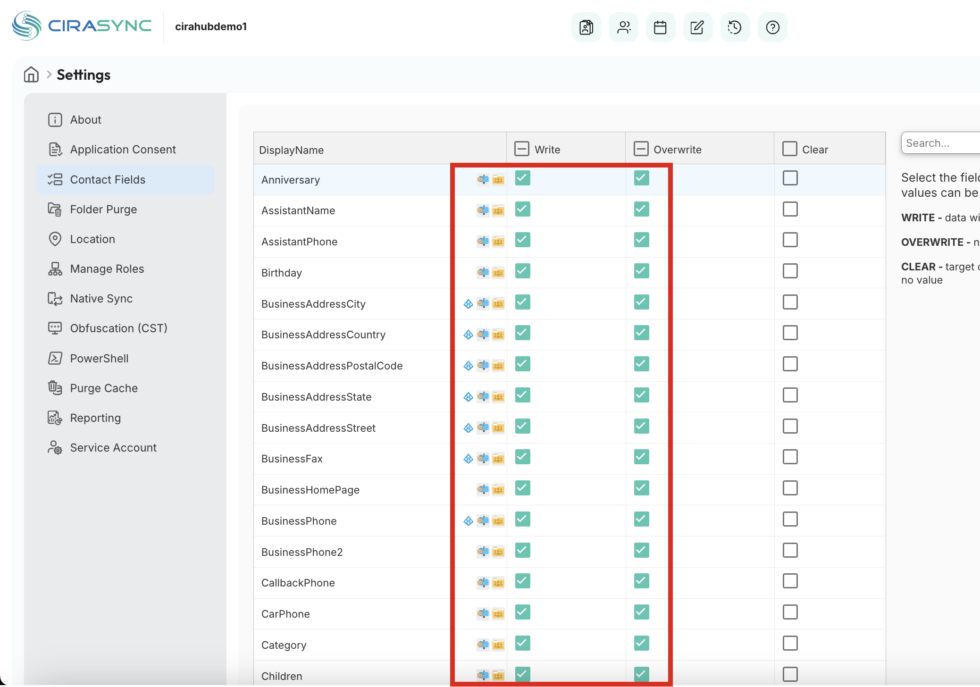 Setting Up Your Contact Field Settings In Cirasync — Cirasync