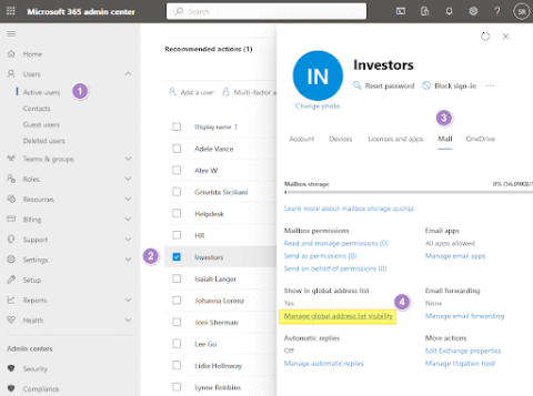 How to hide users from the Global Address List