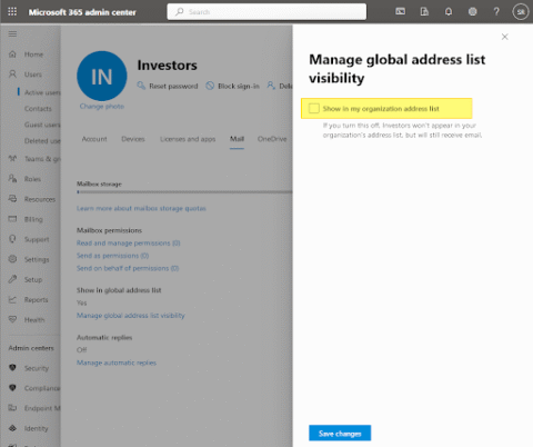 How to hide users from the Global Address List